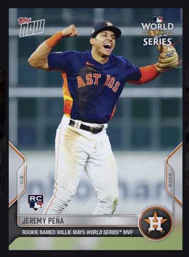2022 TOPPS NOW 11/5 World Series MVP Rookie-JEREMY PENA (TOPPS Bunt ...