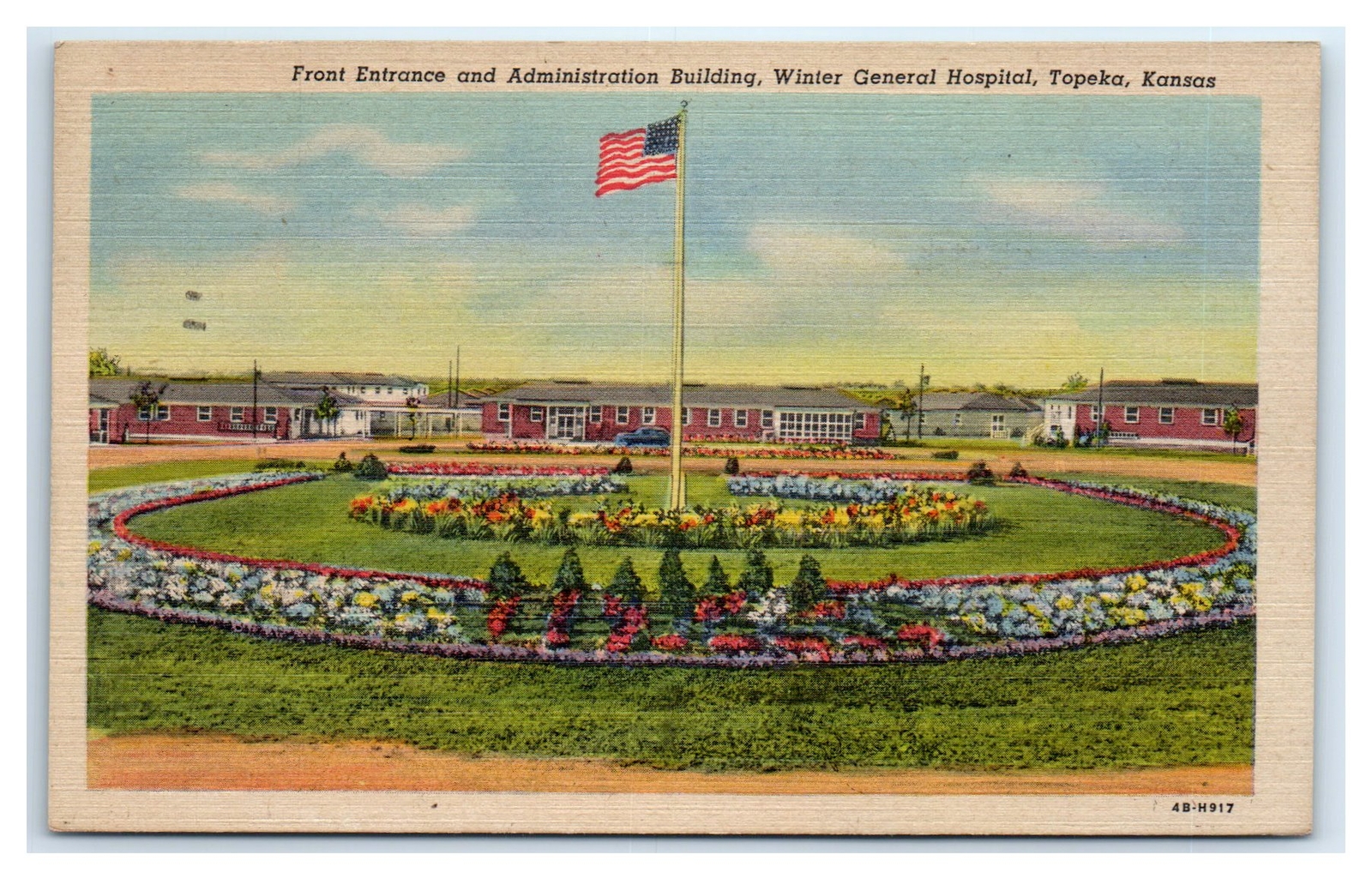 1947 Topeka, KS Postcard- ADMINISTRATION BUILDING WINTER GENERAL ...