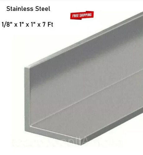 Stainless Steel Angle Iron 1/8" x 1" x 7 Ft 90° Hot Rolled 304 Mill ...