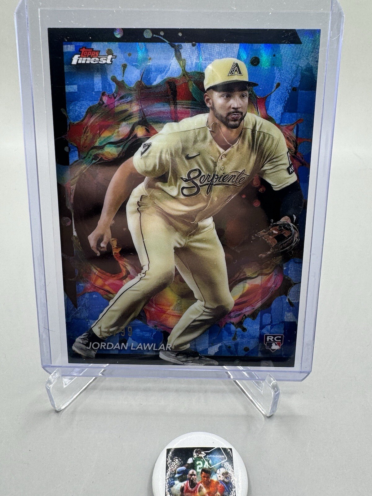 2024 Topps Finest Jordan Lawler RARE Blue /99 RC #239 SP Arizona ...