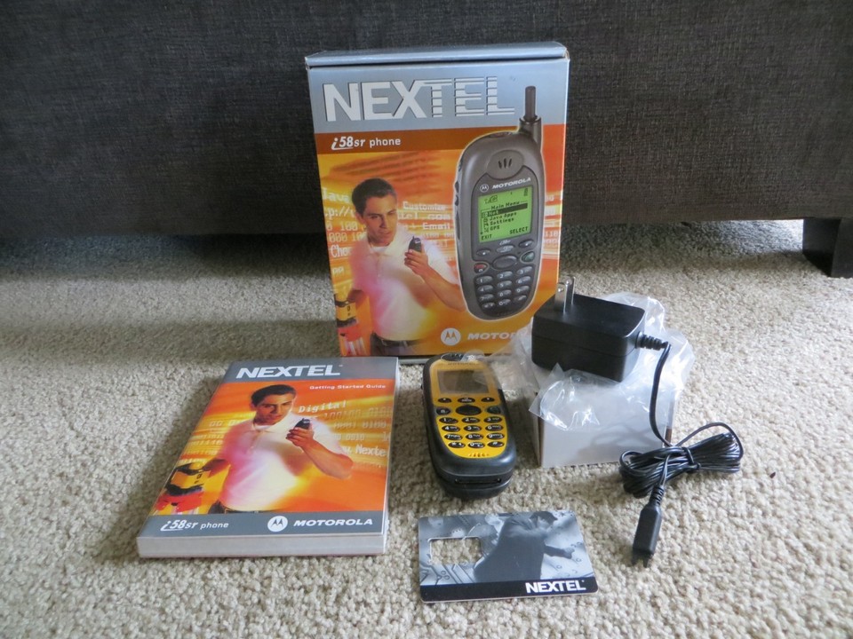 LOT OF (2) MOTOROLA NEXTEL i58sr CELLULAR PHONES YELLOW & BLACK | eBay