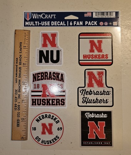 Nebraska Cornhuskers NCAA Team Decals / Sticker Set / 6 Pack | eBay