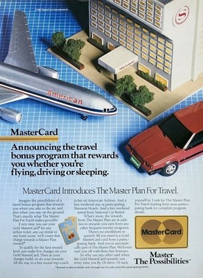 1987 MASTERCARD Introduces the Master Plan for Travel Vintage PRINT AD ...