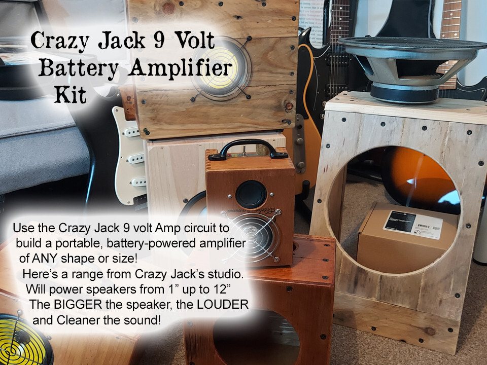 Build a Guitar Amp! So Easy - 9 volt Battery Amp KIT Just solder on a ...