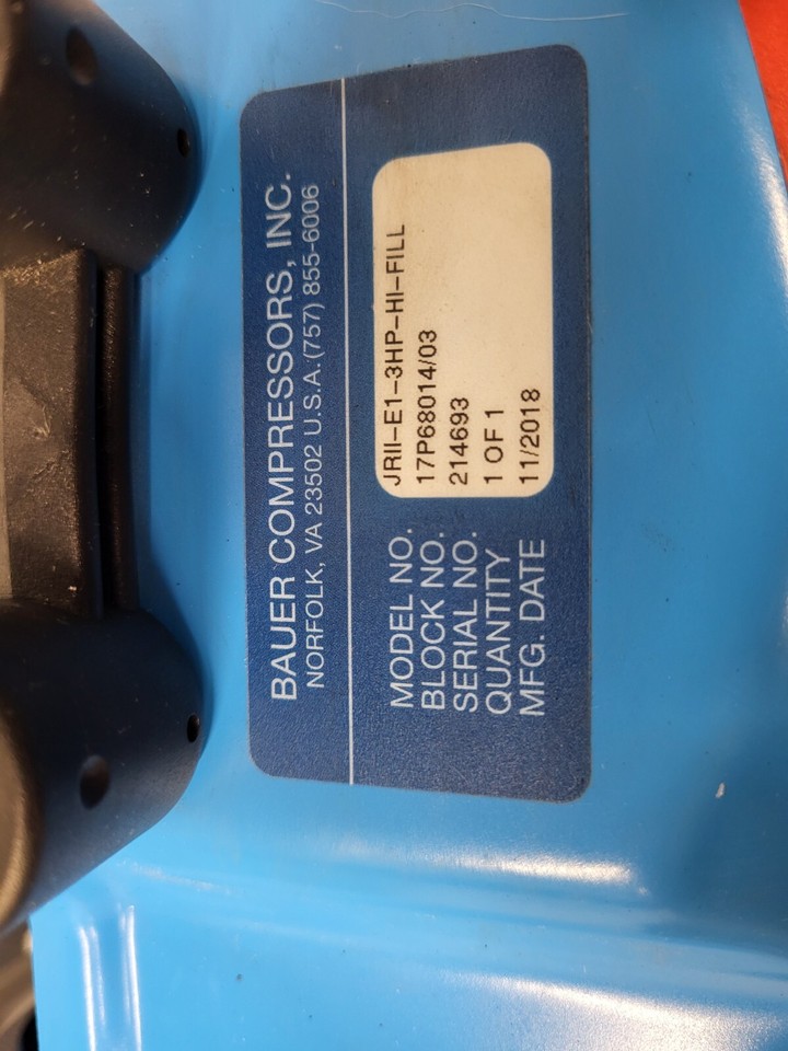 Bauer Junior II Scuba Diving High Pressure Air Compressor 220v | eBay