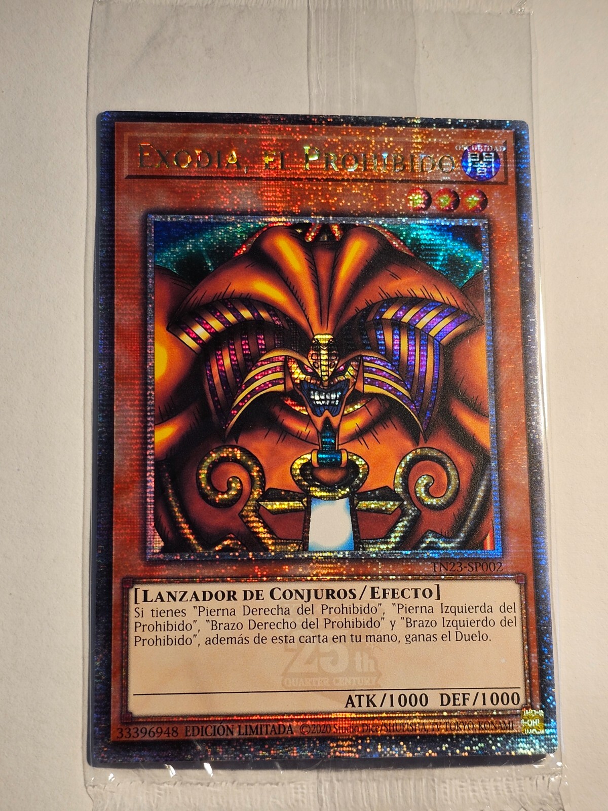 Exodia the Forbidden One Quarter Century SER TN23 SPANISH FACT SEALED ...