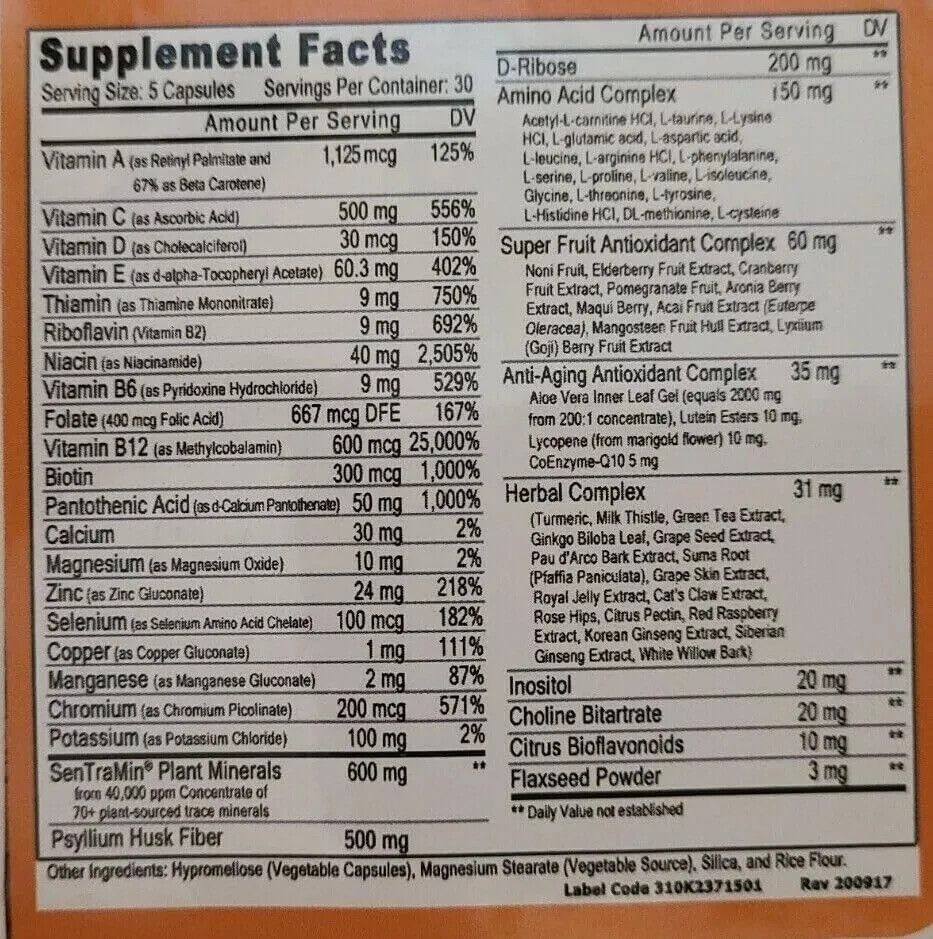 IMMUNO 150 THE ULTIMATE MULTI VITAMIN, IMMUNE BOOSTER. 150 CAPS - FREE ...