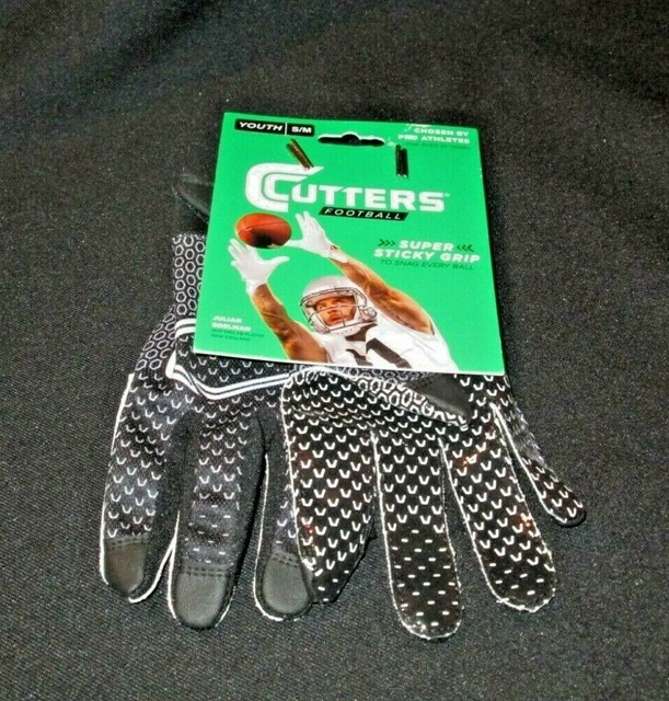 Cutters Football Glove Super Sticky Grip Receiver Youth S / M S150 ...