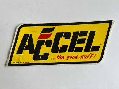Original Vintage NOS Accel Yellow Jacket Spark Plugs Sticker ~9x3.5 ...