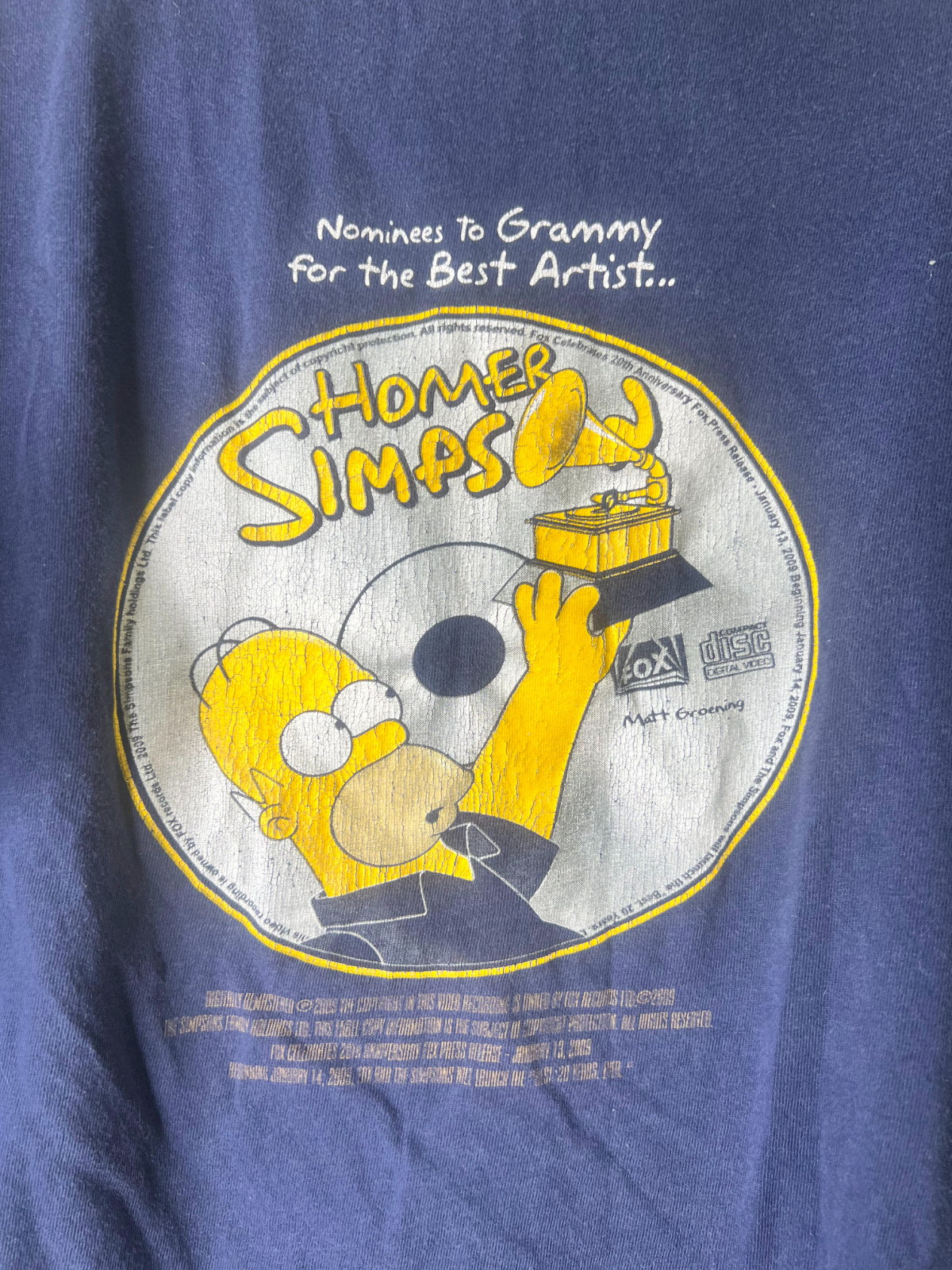 🔥2009 Homer Simpsons FOX Promo Grammy Best Artist Me… - Gem