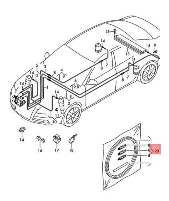 Genuine Repair set for air channel AUDI A6 Avant S6 quattro 4E0698141 ...