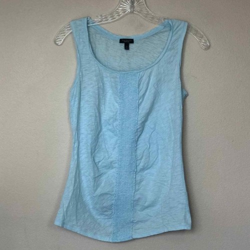 TALBOTS Light Blue Cotton Tank Top Smocking XS | eBay