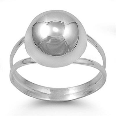 Women Sterling Silver Ball ring 12mm / Free Gift Box | eBay