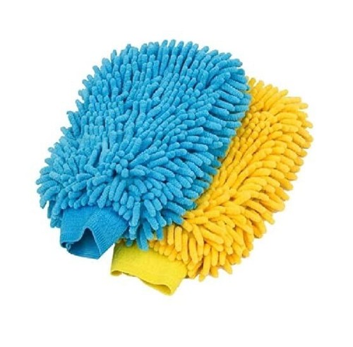 Double Sided Microfiber Wash Mitt Hand Gloves, Dust Cleaner Vehicle ...