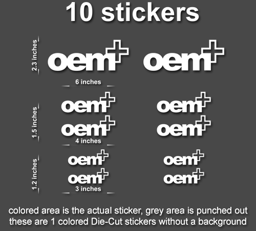 OEM+ Decals Stickers oem plus car window laptop tablet cell phone | eBay