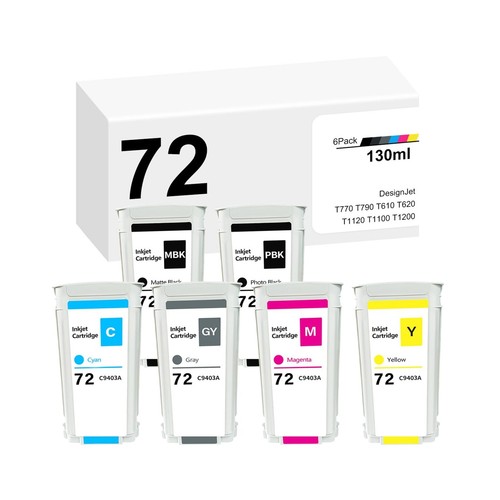 Designjet 72 Ink Cartridge 130-ml Latest Upgrade Replacement for HP 72 ...