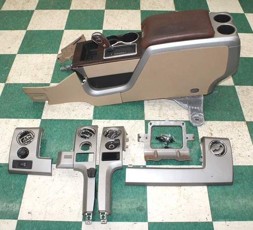 *WEAR* 11' F150 King Ranch Leather Tan Floor Shift Console Armrest Lid ...