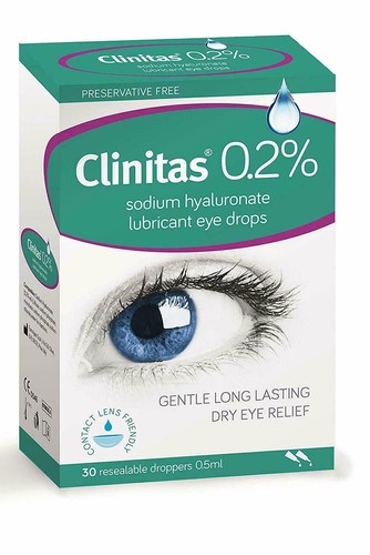 Clinitas 0.2% 0.5ml 30 vials Multi Drops preservative free for dry eyes ...