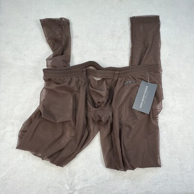 N2N Bodywear Men brown sexy sheer ICE tights runner size M L | eBay