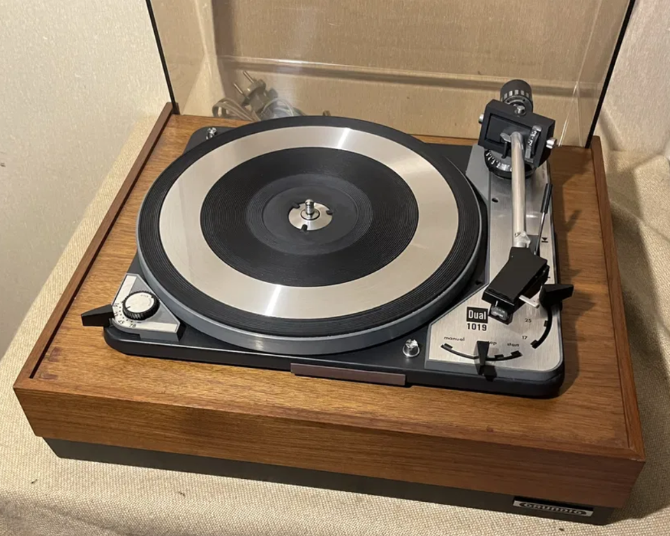 DUAL 1019 Rare Vintage German Hi-Fi Turntable Roller Drive w/ SHURE M75 ...