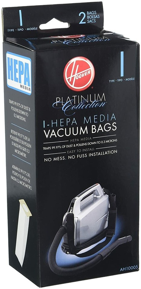 Hoover I Platinum Canister HEPA, Paper Bags AH10005 2pk 73502030233| eBay