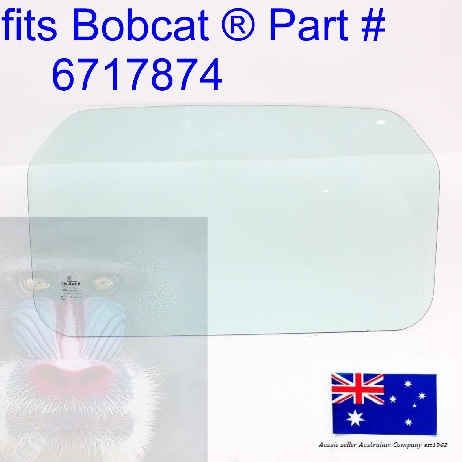for Bobcat Rear Back Glass Window 6717874 T180 T190 T200 T250 T300 T320 ...