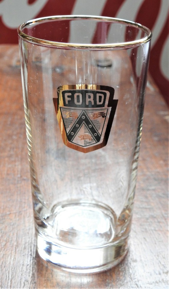 Lot 3 1950's Vintage Ford Motor Co Logo Highball Whiskey Barware ...