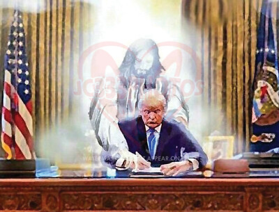 PRESIDENT DONALD TRUMP JESUS CHRIST 8.5X11 PHOTO GOD FATHER SON THE ...