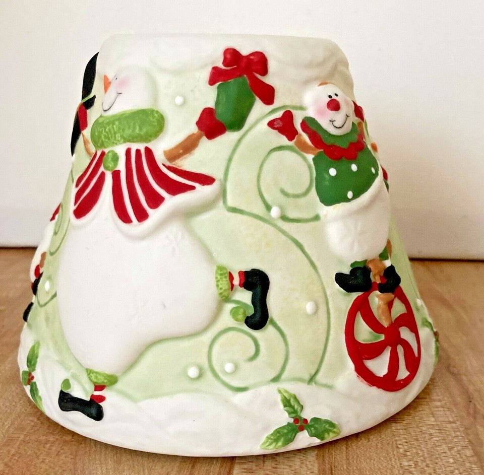 Yankee Candle Christmas CIRCUS SNOWMAN Large Jar Shade Topper NEW | eBay