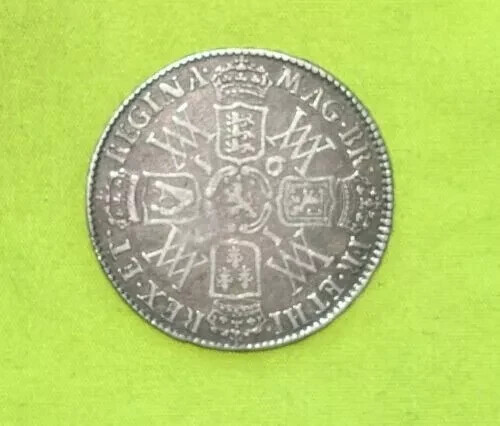 1691 Silver HALF CROWN Coin King William & Mary (1688-94) (14.70grams ...