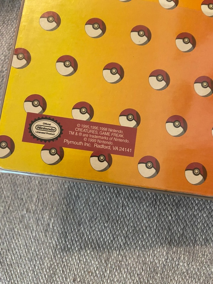 1999 POKEMON TRADING CARD BINDER NINTENDO *NEW COND* GOTTA CATCH THEM ...