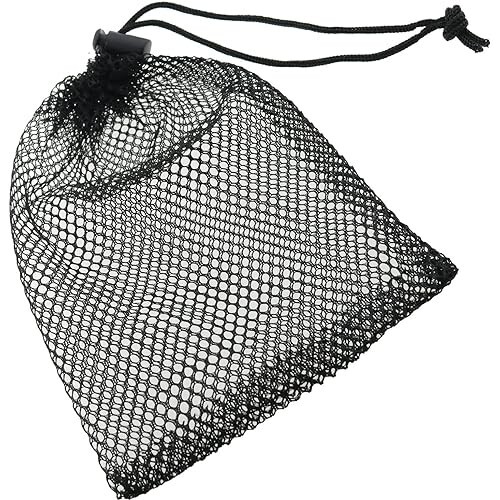 Small Mesh Bags 5PCS Black Nylon Mesh Drawstring Bags Durable ...