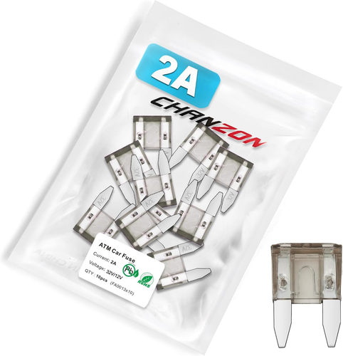 UL Listed 2A Mini Blade Fuse ATM/APM 10Pcs 2 Amp 32V Auto Fuses Fast ...