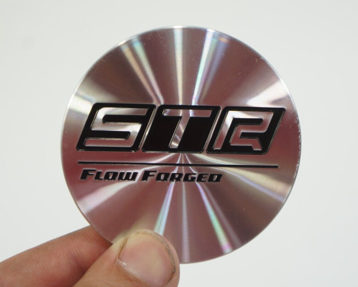 STR Flow Forged Wheels Silver Metal Custom Wheel Hub Center Cap Single ...