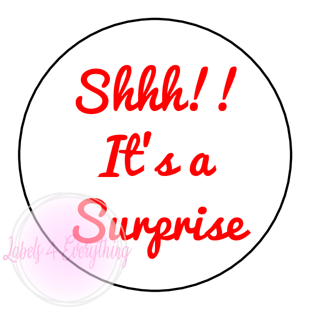 Shhh Es Una Sorpresa Pegatinas SHHH... Es Un Secreto Pegatinas,