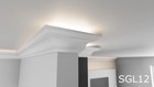 PLASTER COATED COVING moulding Uplight LED cornice SGL12 90mm x 90mm ...