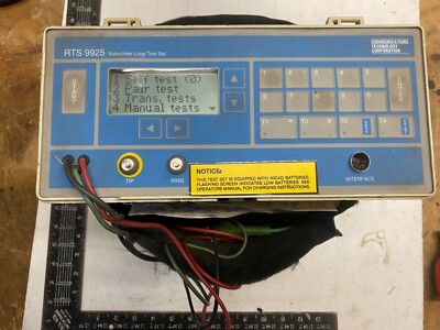 Communications Technology Corporation RTS 9925 Subscriber Loop Test Set ...