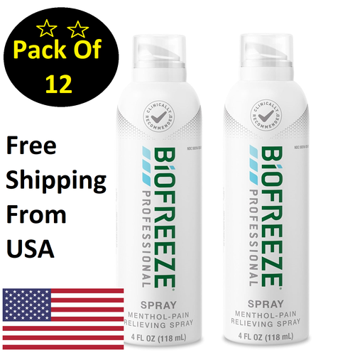 (12-Pack) BioFreeze Pro 4 oz Spray – Targeted Pain Relief for Muscles ...