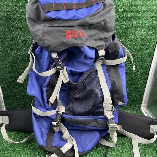 Vintage Coleman Peak 1 Backpack Internal Frame Hiking Blue Hip Belt | eBay