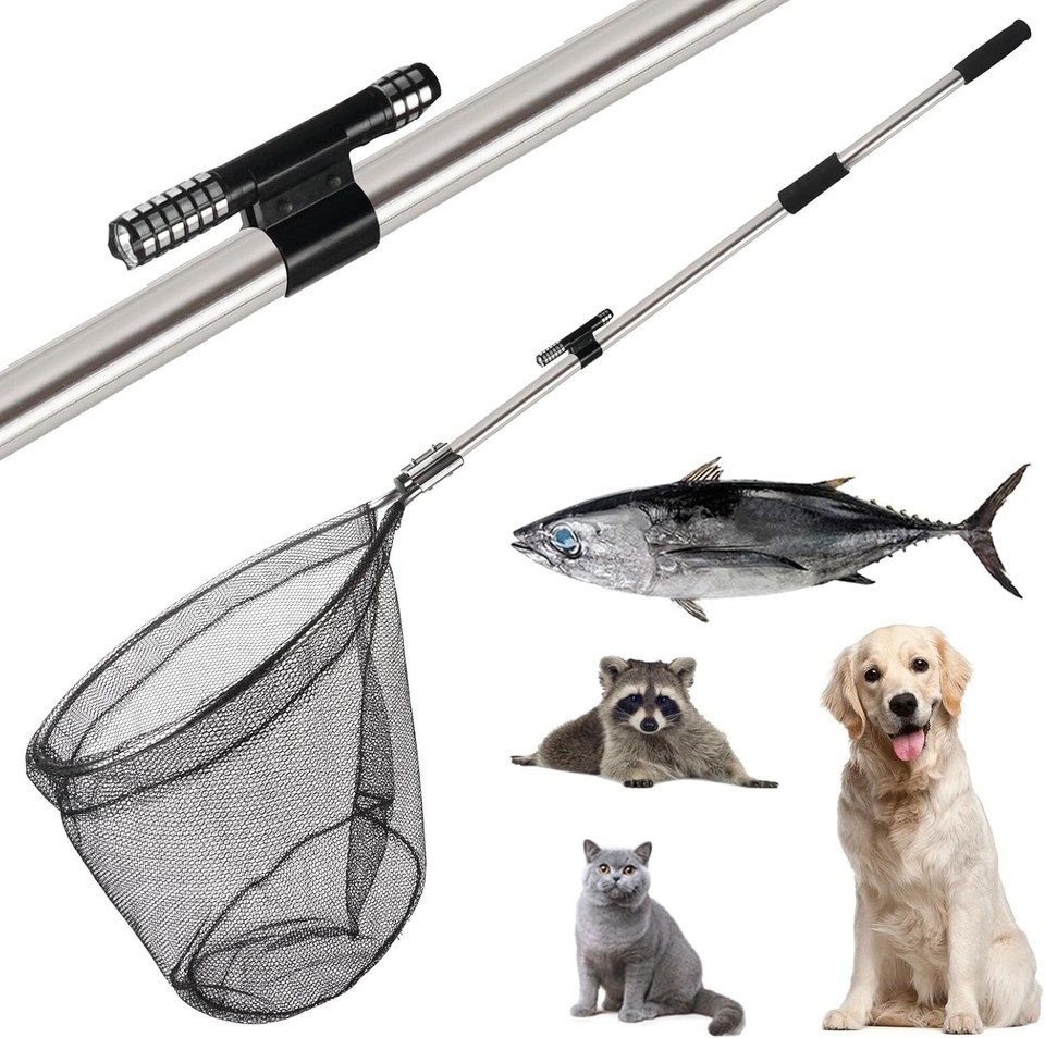 Dog Catch Net Pole Animal Catching Net Wildlife Control Tool Large Fish ...