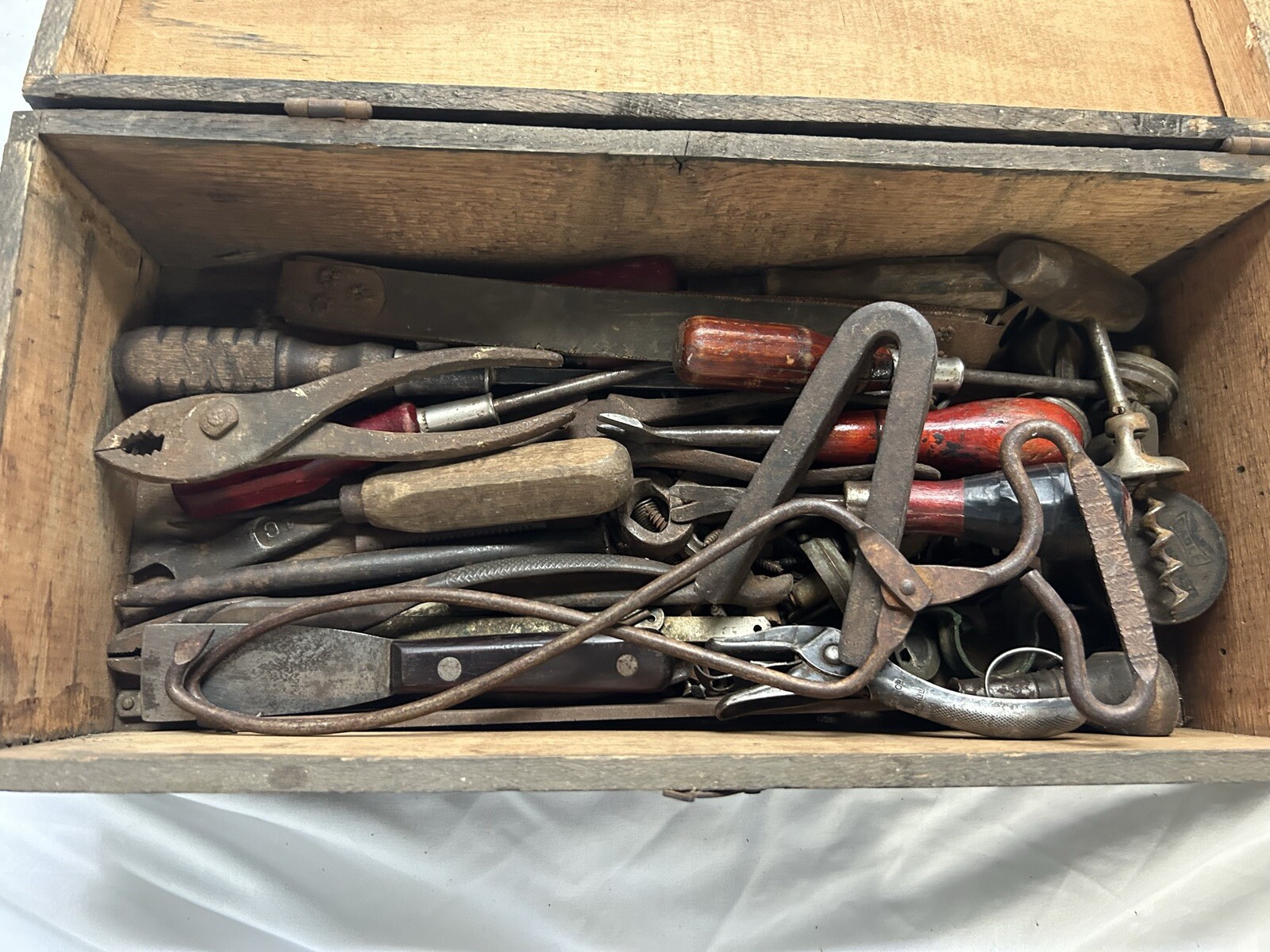 Antique Tool Chest W/ Vintage Tools | eBay