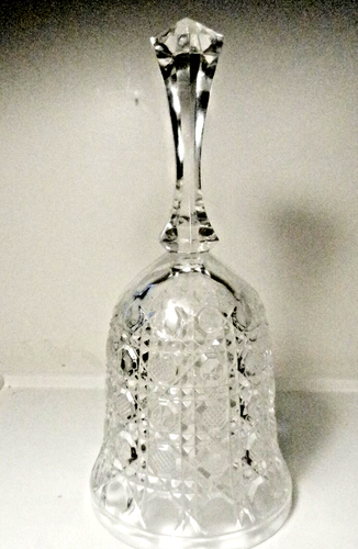 Federal Glass Co Button & Cane Crystal Etched Pressed Glass Bell-No ...
