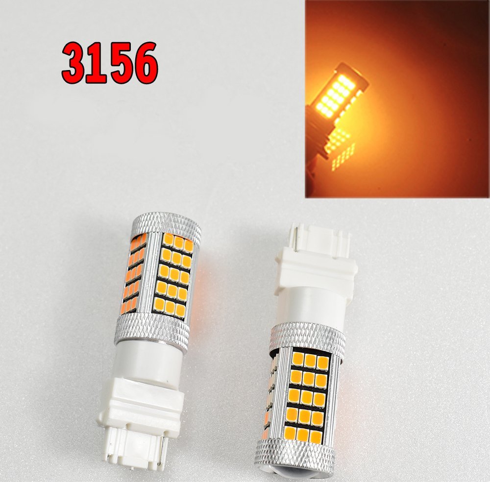 Reverse Backup Light 63 SMD LED Projector Bulb Amber T25 3156 3456 K1 F ...
