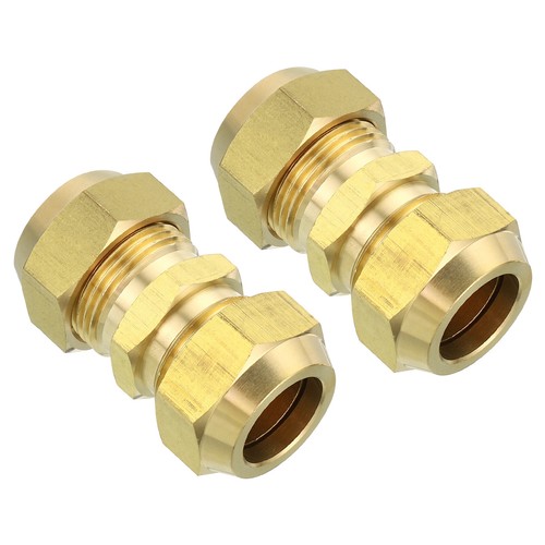 3/4" Brass Tube Fitting, 2 Set Pipe Extension Joint Connectors ...
