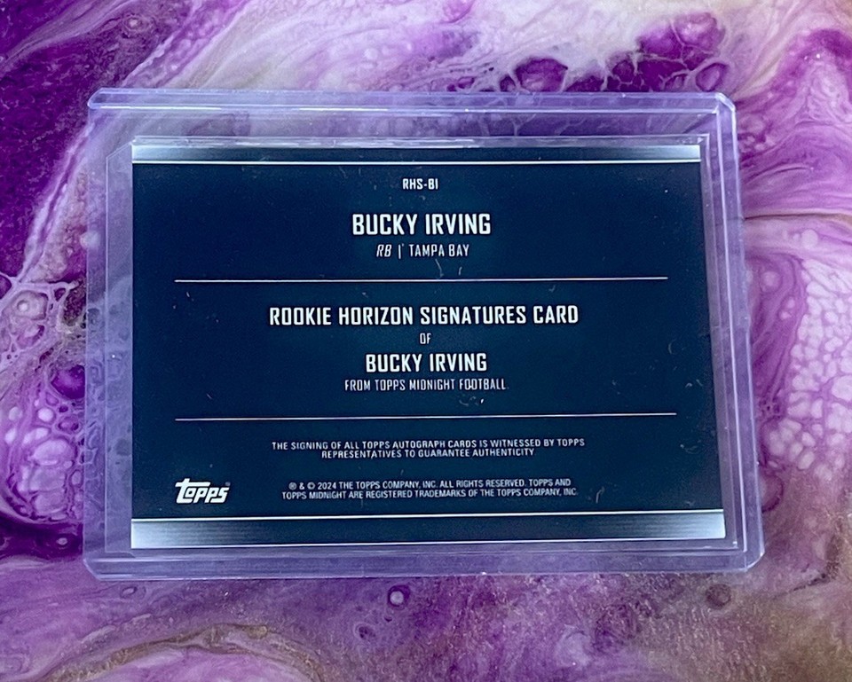 2024 Topps Midnight Football Bucky Irving Patch Auto /50 | eBay