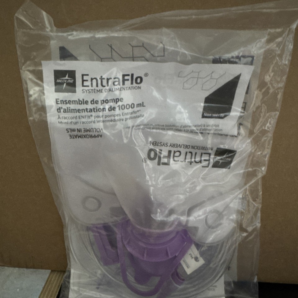 3x Total MEDLINE EntraFlo 1000mL GRAVITY FEEDING SET REF ENFIT70503 | eBay