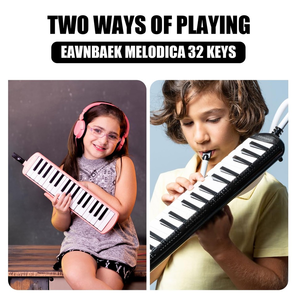 32 Keys Melodica Instrument, Soprano Melodica Air Piano Keyboard ...