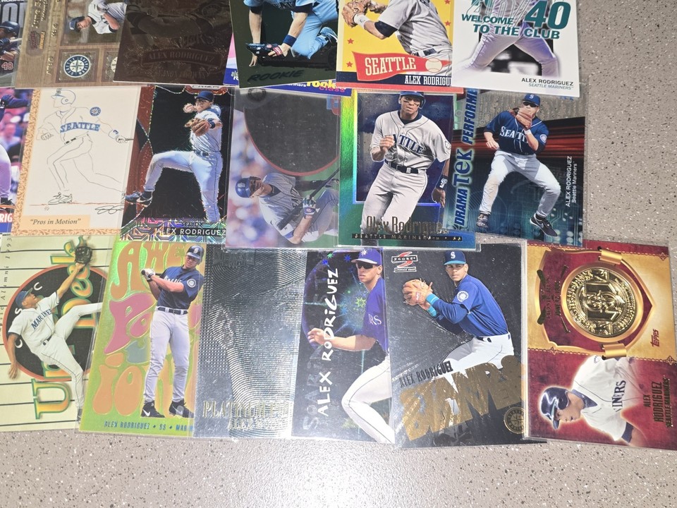 57 Alex Rodriguez Baseball Card Lot Inserts 1994 Flair Rookie Seattle ...