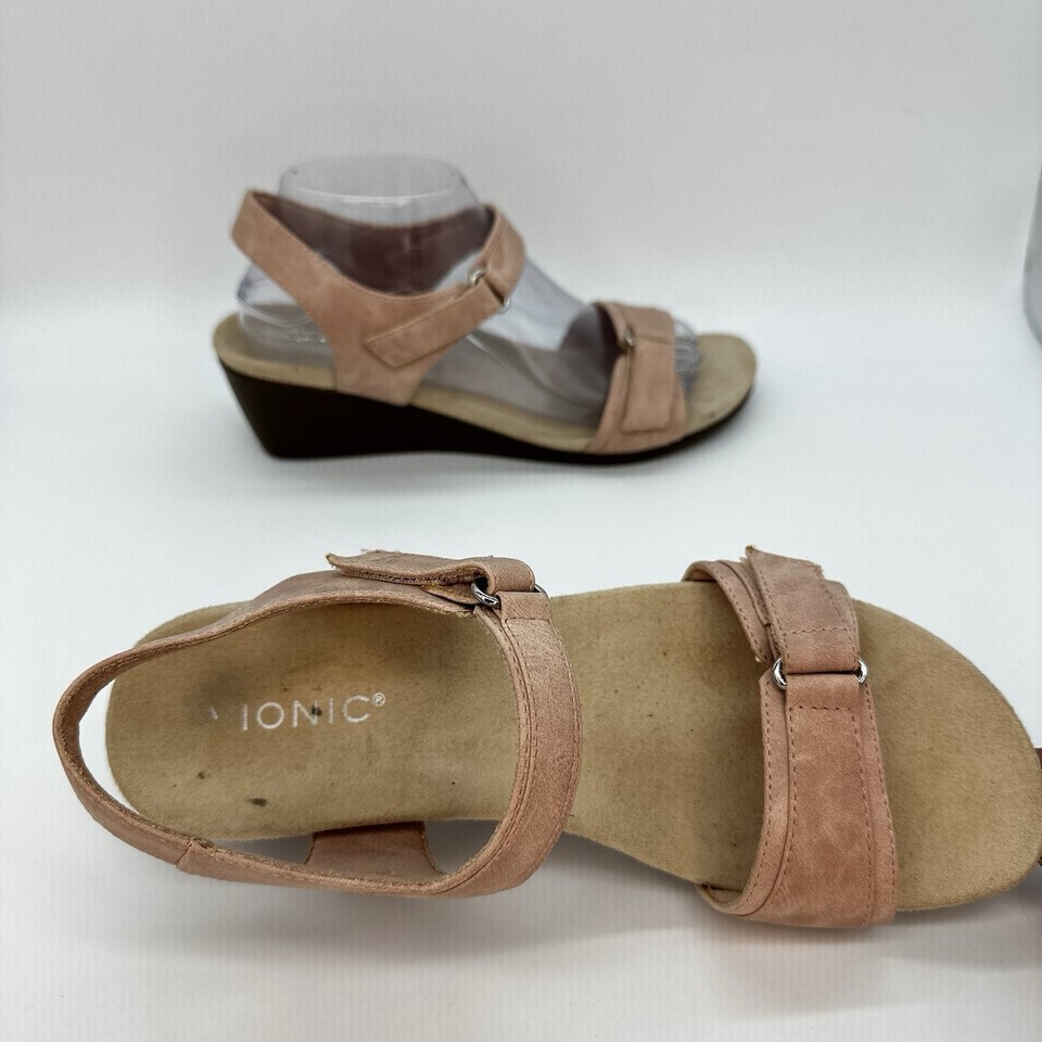 Vionic-Adelaide Ankle Strap Wedge Sandals Dusty Pink Women 8.5 US | eBay