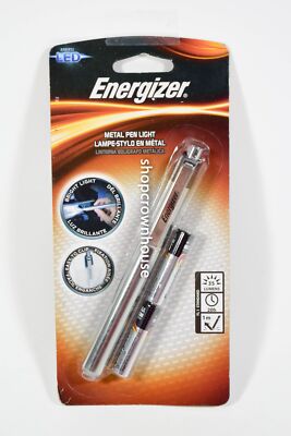 Energizer Bright LED 35 Lumens Metal Pen Flashlight with Batteries ...